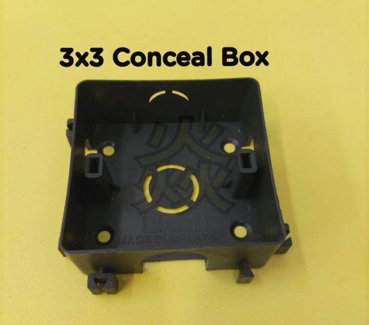 3x3 Conceal Box -Joint / 3x3 PVC Black Box / Single Conceal Base | Lazada