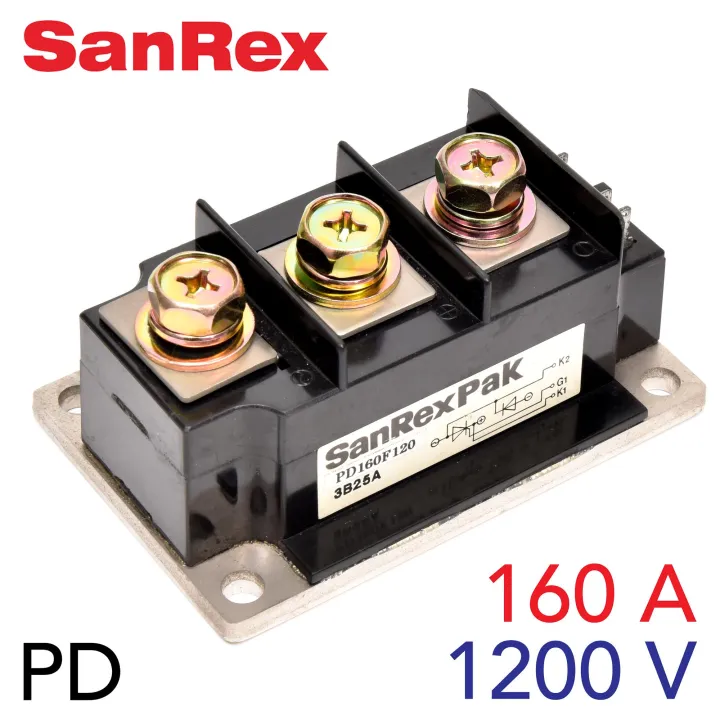 SanRex ไทริสเตอร์ โมดูล 160A 1200V Thyristor/SCR Power Module (PD160F120) | Lazada.co.th