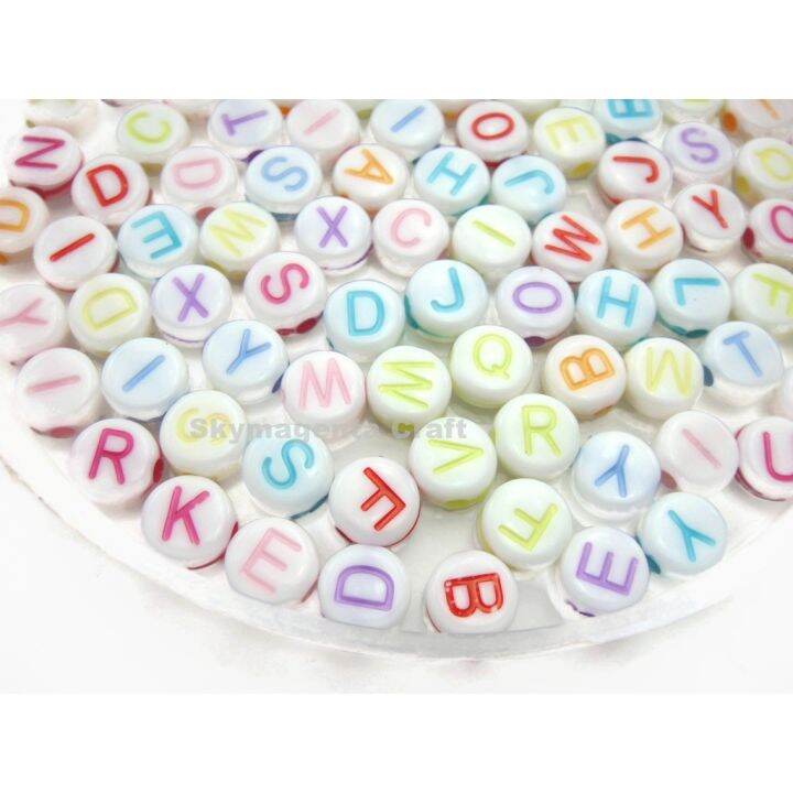 Pastel Alphabet Beads Manik Huruf Abjad DIY Children Jewelry (543) | Lazada