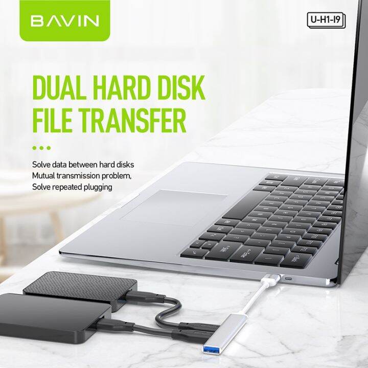 BAVIN I9 4 in 1 USB Hub Adapter Docking Station Support Data Transfer ...