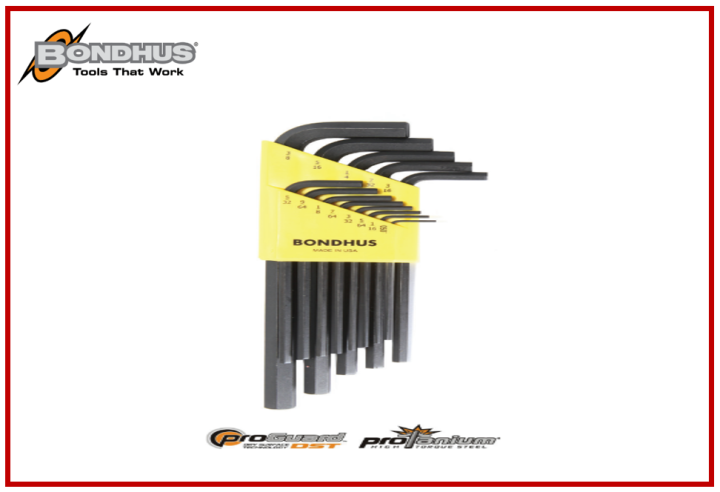 BONDHUS HEX KEY L-WRENCH SET (LONG ARM) - USA | Lazada Singapore