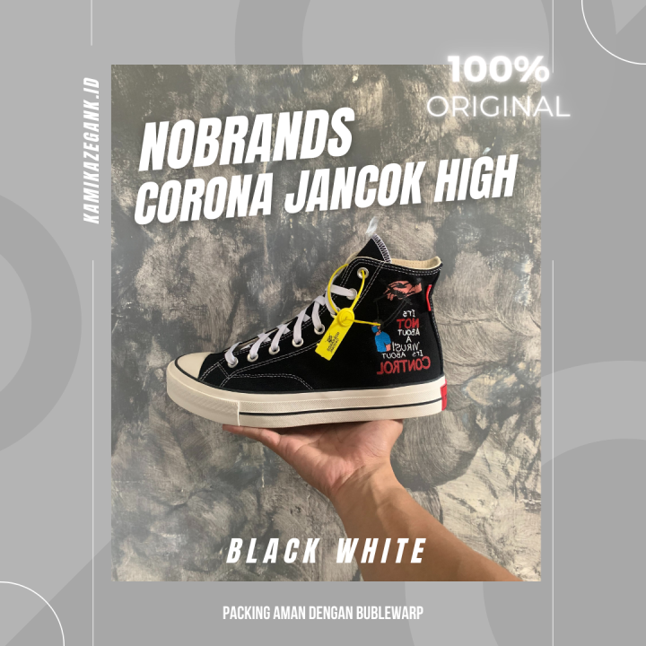 Sepatu No Brands Footwear High Corjan Black White 100% ORIGINAL | Lazada Indonesia