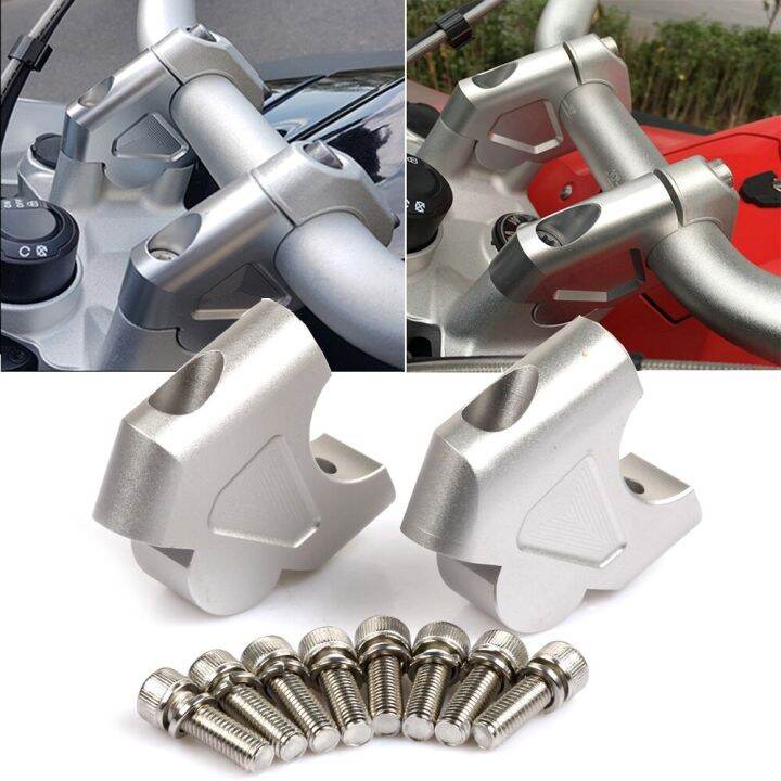 Motorcycle Handlebar Risers Adjustable Bar Clamp Riser Kit For BMW R ...