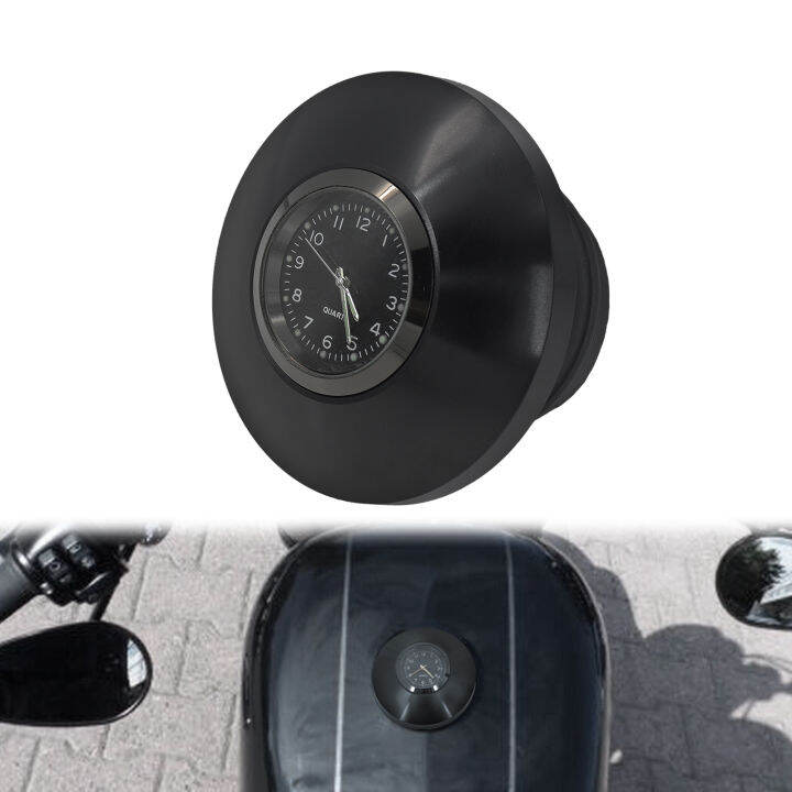 Motorcycle CNC Fuel Gas Tank Decorative Oil Cap Cover With Clocks For ...