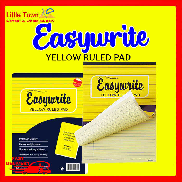 EasyWrite Yellow ruled pad 80leaves 1 Pad | Lazada PH