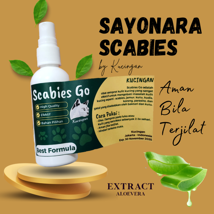 SCABIES GO Anti Scabies Obat Kudis Jamur Scabies Kucing Herbal | Lazada ...