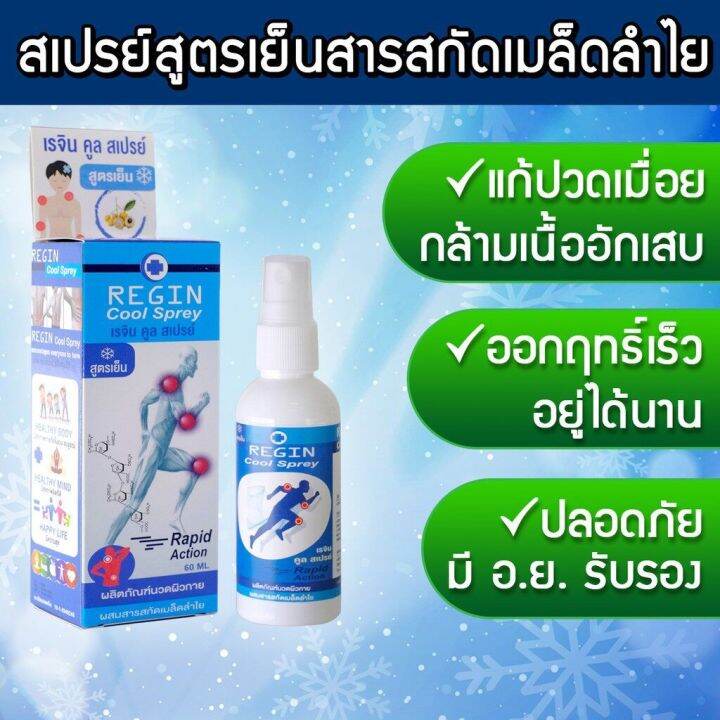 สเปรย์บรรเทาอาการปวด Regin Cool spray สูตรเย็น ️ ️ จากสารสกัดเมล็ดลำใย ...