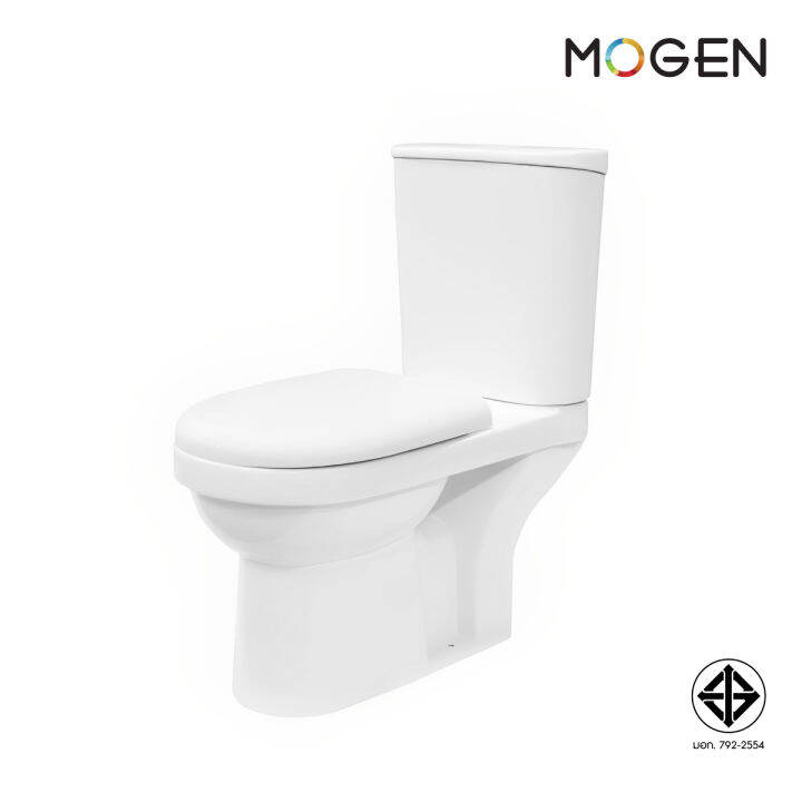 MOGEN MT21N บีกิน โถสุขภัณฑ์สองชิ้น สีขาว ( Slow Close) | Lazada.co.th