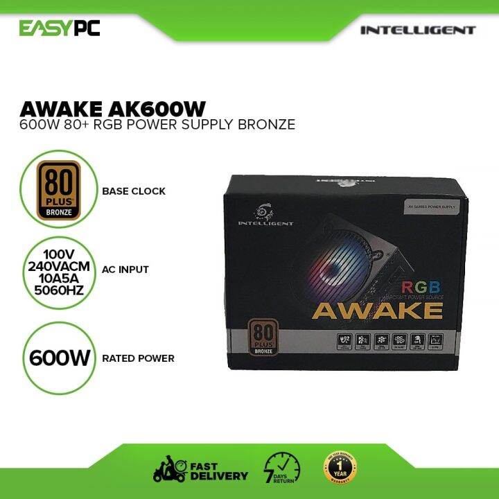 Intelligent Awake AK600W 600W 80 RGB Power Supply Bronze AK600W 600W 80 ...