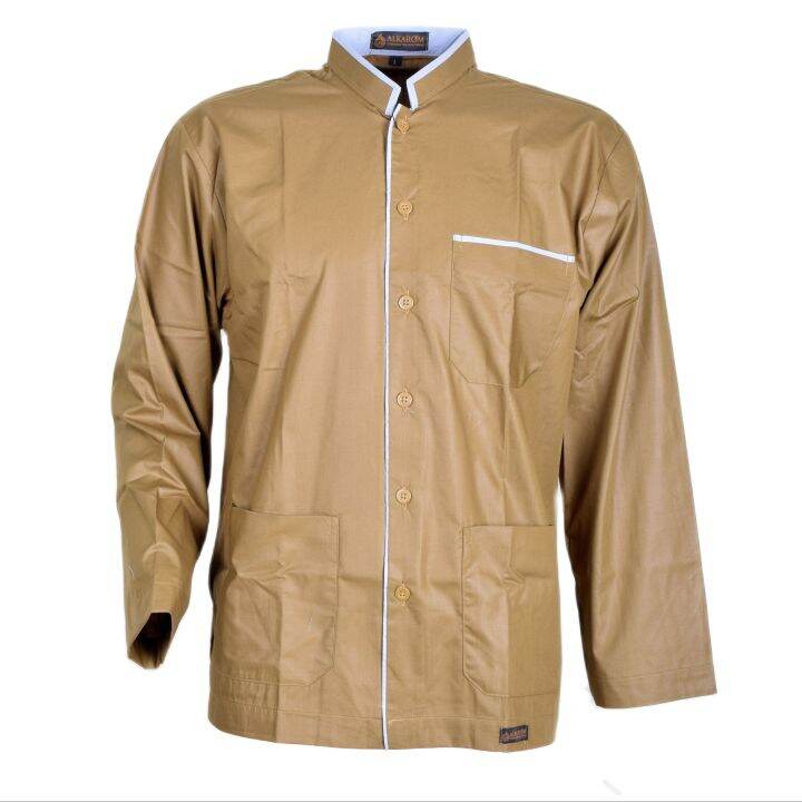 Baju Koko Takwa Model List Polos Kemeja Muslim Pria Keren Simple dan ...