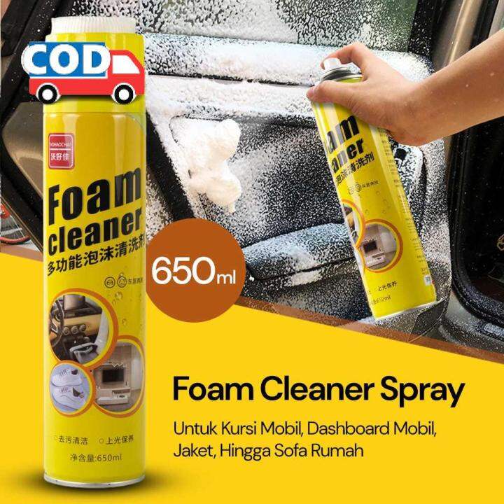 Cairan Busa Pembersih Interior Mobil 650 ml Foam Cleaner Spray Car ...