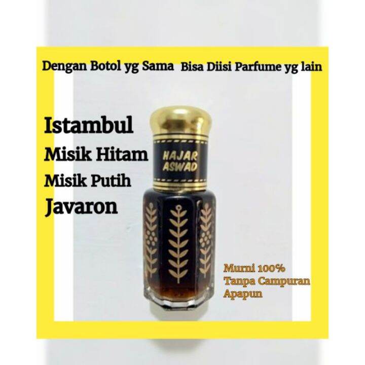 Minyak Parfum misk Arabian Hajar Aswad/Istambul/MisikHitam/MisikPutih ...