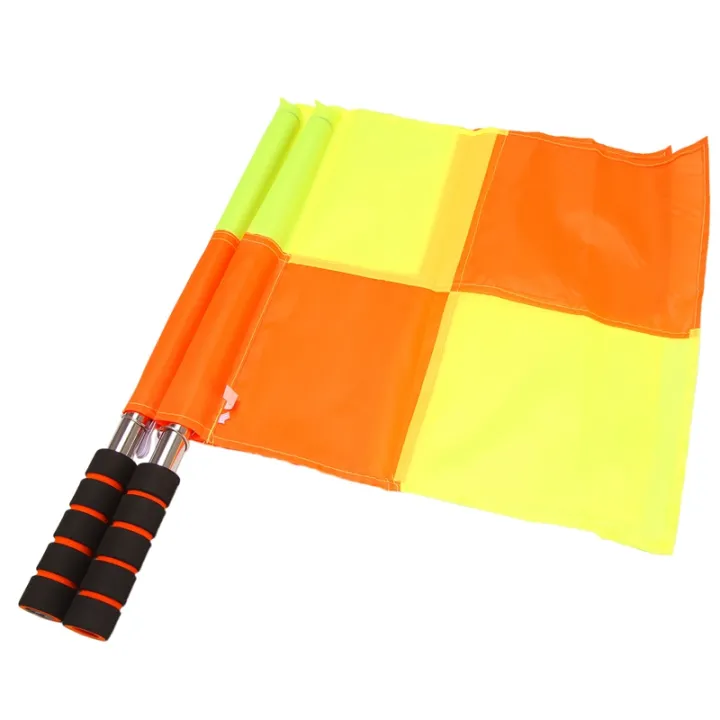 Soccer Referee Flags with Carrying Bag Football Judge Linesman Sideline ...