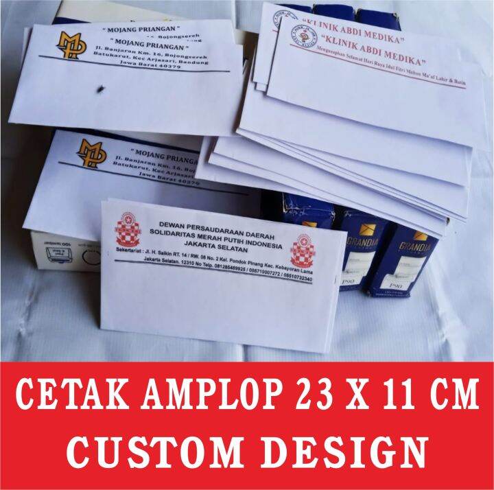 Cetak Amplop Kop Surat Design Tulisan Custom | Lazada Indonesia