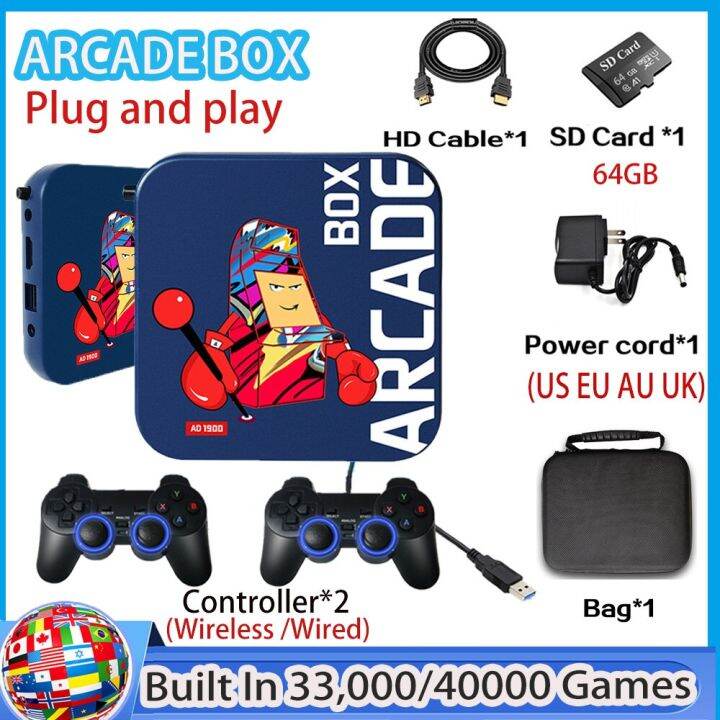 Arcade Box Gaming Console For PS1/DC/Naomi 64GB Video Game Player Built ...
