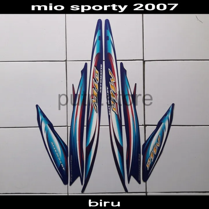 stiker motor mio sporty 2007 biru | Lazada Indonesia