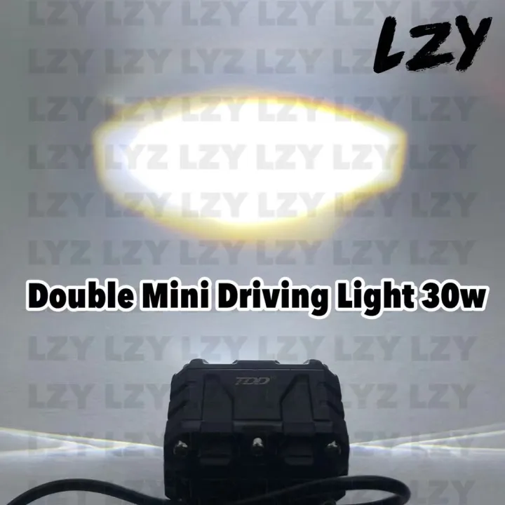 TDD 30W DOUBLE LAMP LED MINI DRIVING LIGHT HEADLIGHT DUAL COLOR CLAMP ...