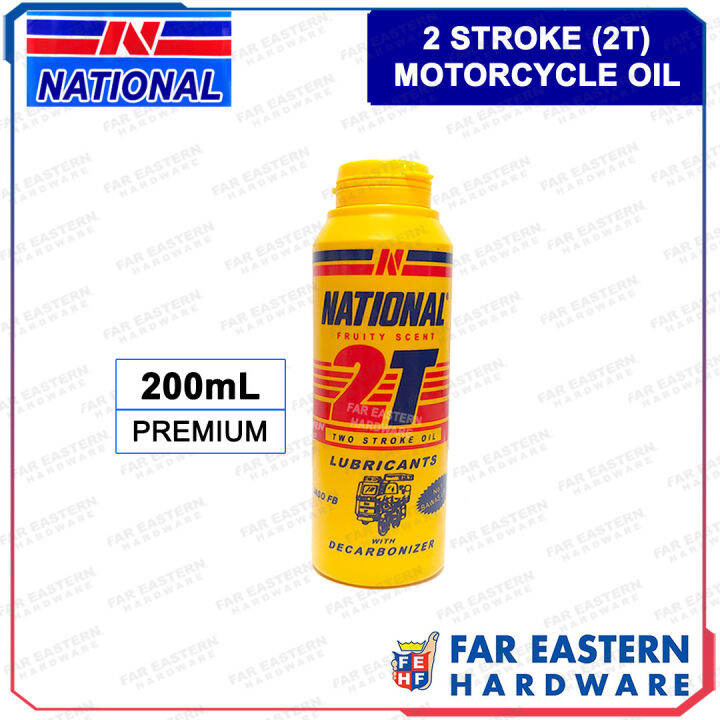 NATIONAL 2 Stroke Gasoline Motorcycle Oil 2T Premium 200mL | Lazada PH