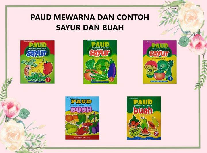 Buku Anak PAUD Mewarna Dan Contoh Gambar Sayur & Buah-Buku Mewarnai ...