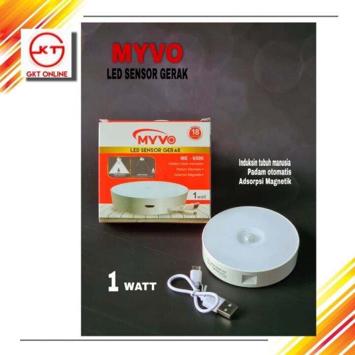 Lampu LED Sensor Gerak Myvo / Lampu Sensor 1 Watt Myvo | Lazada Indonesia