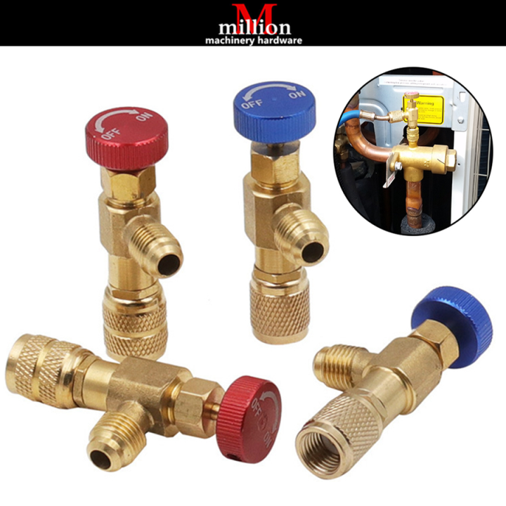 R410A R32 R22 Refrigeration Charging Valve Adapter Air Conditioning Safety Gas Valve Kit R410A ...