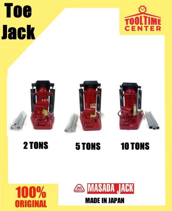 Masada Heavy Duty Hydraulic Toe Jack (2 Tons, 5 Tons & 10 Tons) Made in ...