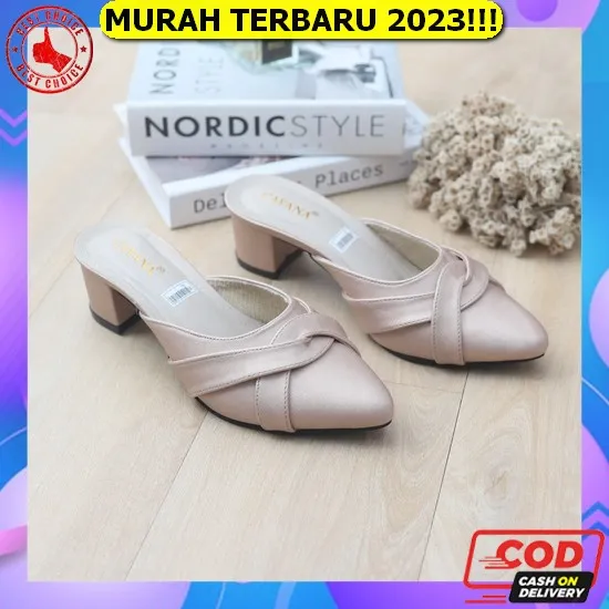 Sandal Wanita Heels 3 Cm Heel Tinggi Kondangan Kekinian 2022 High Hels ...