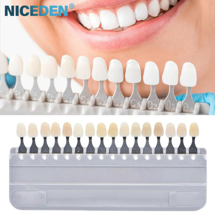 20 Colors Teeth Whitening 3d Shade Guide Color Comparator With Mirror