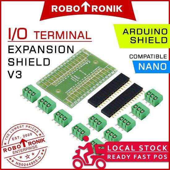 [Nano] I/O Terminal Expansion Shield V3 (75 x 38mm) For Arduino Nano ...