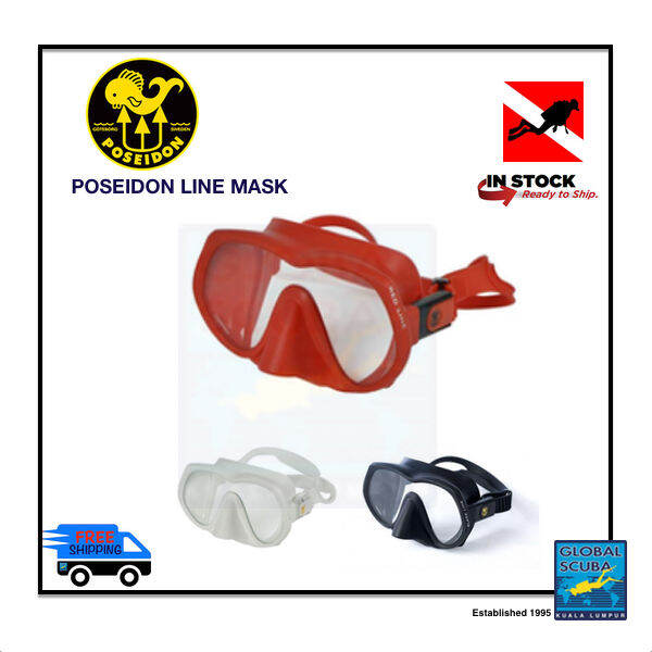 Poseidon Line Mask for Scuba Diving and Snorkelling | Lazada
