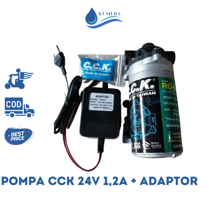 Pompa CCK 24V 1,2A + Adaptor / Booster Pump RO CCK 24Volt 1,2A | Lazada ...