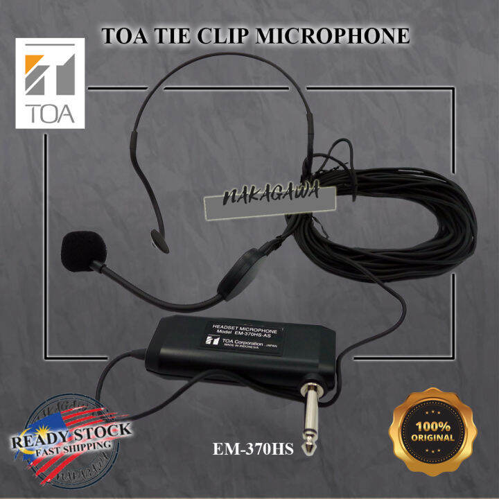 TOA ORIGINAL EM-370 / EM-370HS AS HEADSET MICROPHONE | Lazada