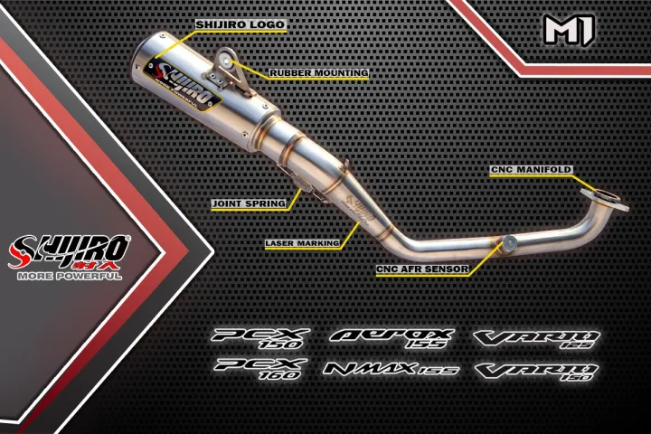 KNALPOT SHIJIRO RACING TYPE M1 FOR AEROX OLD DAN NEW AEROX | Lazada ...