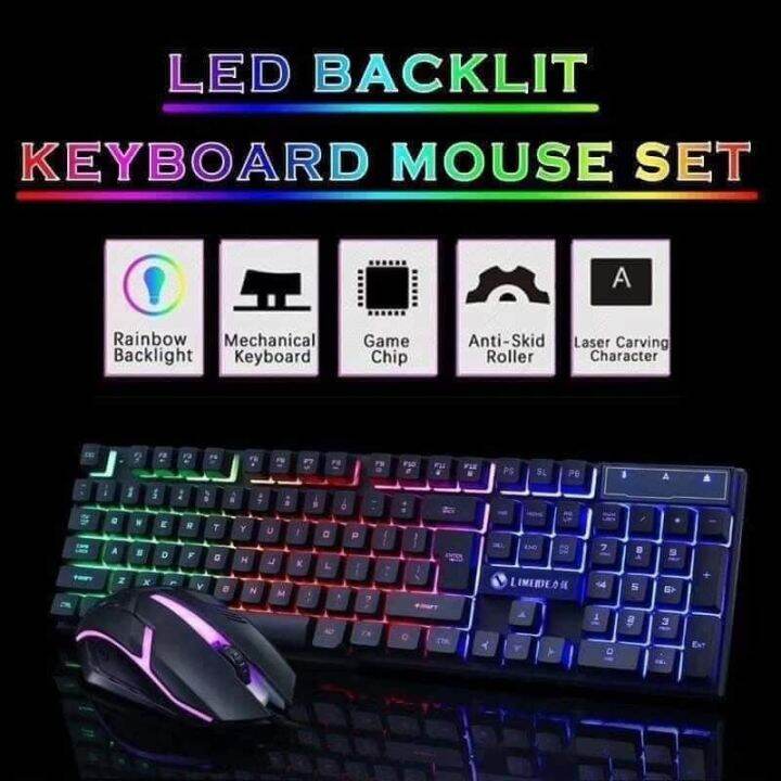 Limeide GTX300 Gaming Keyboard and Mouse Set LED Backlight with ...