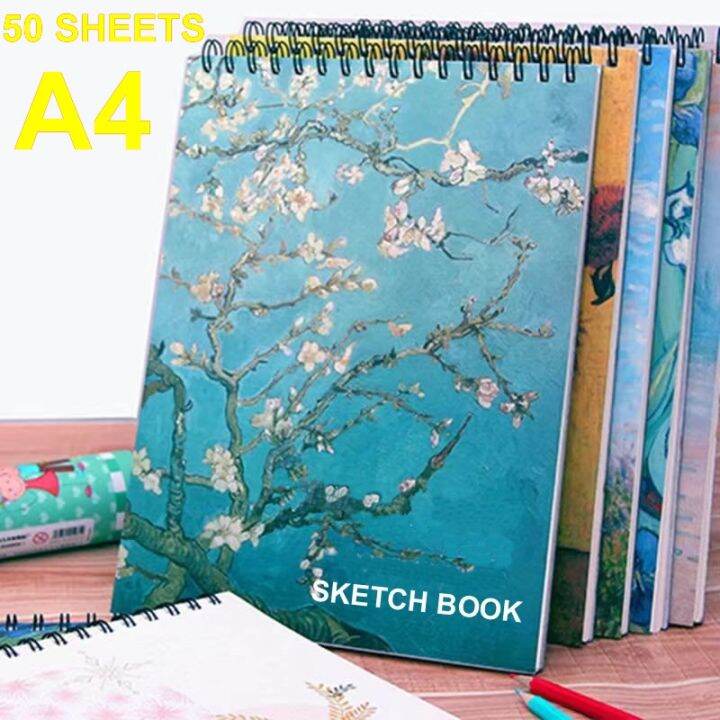 A4 Van Gogh Sketchbook Art Student Supplies Big Notebook kraft ...
