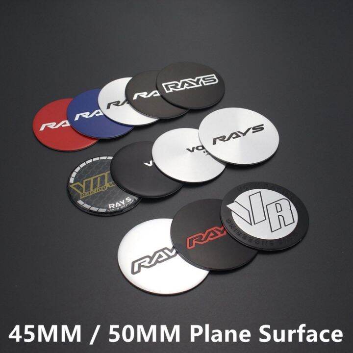 auto parts 4pcs 45MM/50MM RAYS Logo Wheel Cap Stickers 4.5CM/5CM VOLK ...