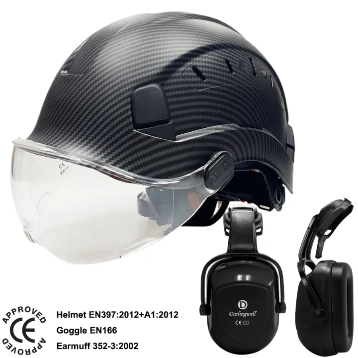 CE Safety Helmet With Goggles Construction Hard Hat High Quality ABS ...