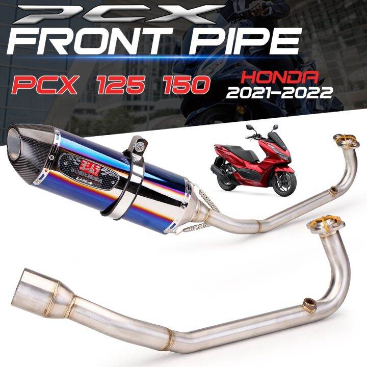Yoshimura ท่อไอเสียด้านหน้าแบบเต็มท่อกลางท่อไอเสียสำหรับ PCX125 Honda ...