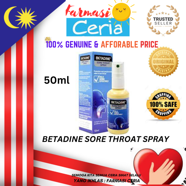 BETADINE Sore Throat Spray 50ml [New Expiry] #sakit#tekak#Betadine# ...