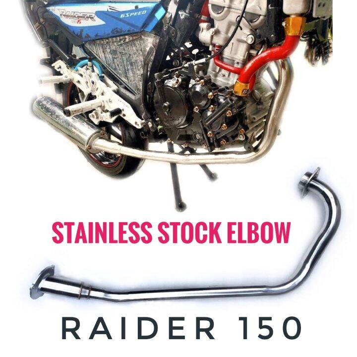 Stainless Stock Elbow Motorcycle Exhaust Pipes Raider 150 Carb/ Raider ...