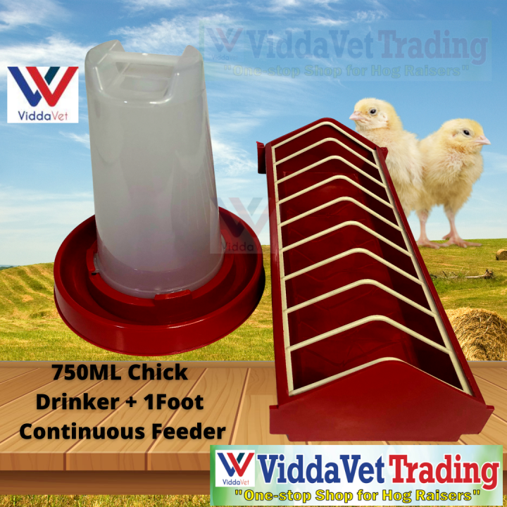 750 ml Chicken Feeders with 12 Inches Drinkers Chicken Farm Plastic Automatic Chicken Poultry ...