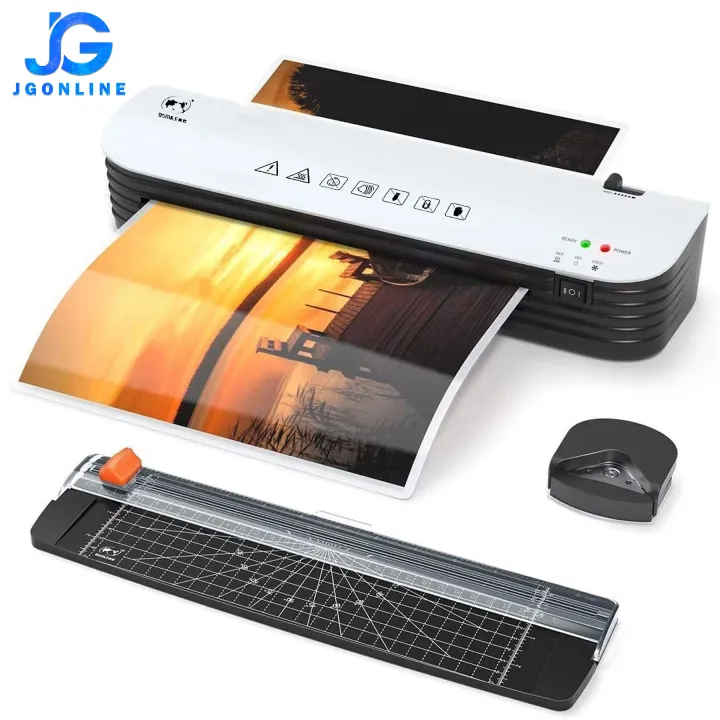 A4 SL-299 Hot and Cold Laminator Machine w/ Paper Cutter And Corner Rounder For Home Office ...