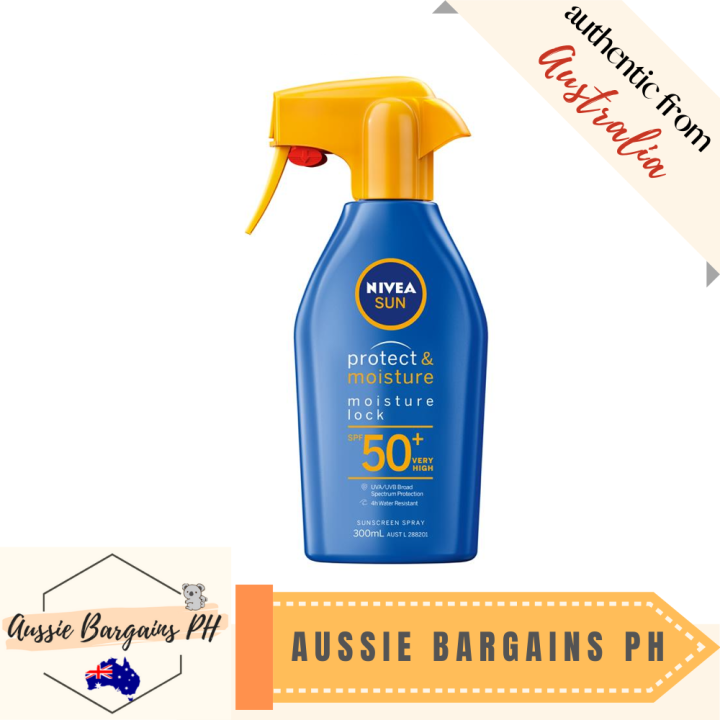 Nivea Sun Protect & Moisture SPF50+ Sunscreen Spray 300mL [EXP DATE: 11 ...