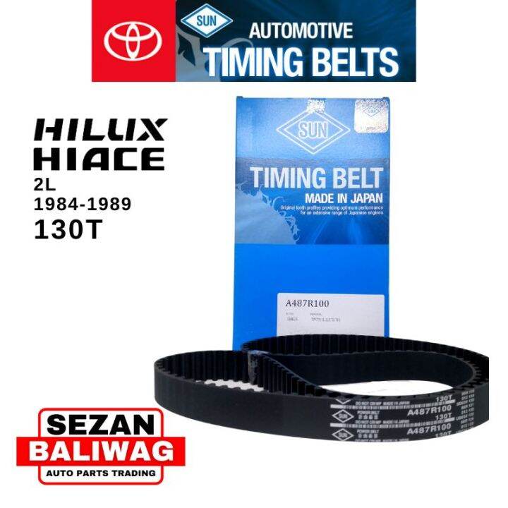 SUN TIMING BELT HIACE HILUX 2L 1984-1989 130 TEETH A487R100 | Lazada PH