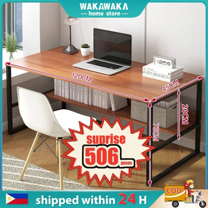 [Ready Stock] 120CM 2 layer home table computer desk table Study Table ...