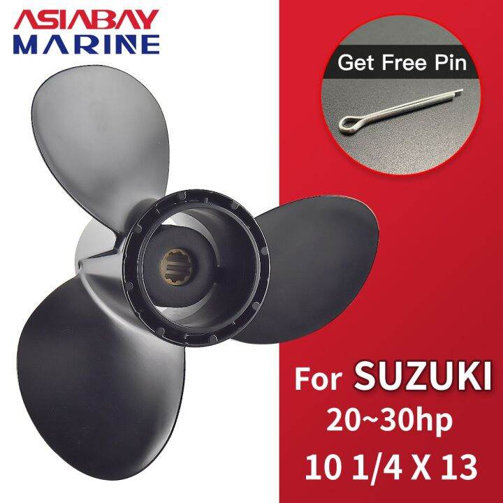 For Suzuki Outboard Propeller 20hp 25hp 30hp 10 1/4x13 Boat Motor ...