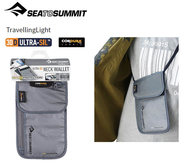 Sea to Summit Travel Neck Pouch Neck Wallet with RFID Blocking ...