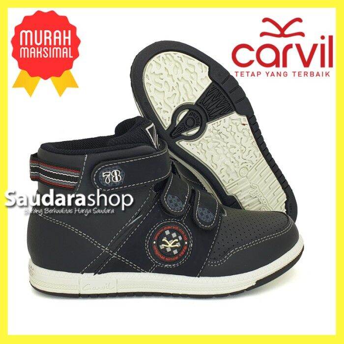 Sepatu Carvil Sekolah Anak PALECANO Black / Sepatu Sekolah Carvil Anak ...