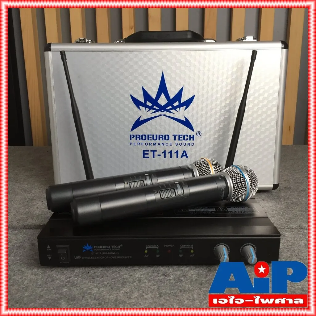 ความถี่ใหม่ กสทช PROEUROTECH ET111A NEW ไมค์ลอยมือถือคู่ UHF ไมค์ลอยคู่ ไมค์คาราโอเกะ ET 111 A ...