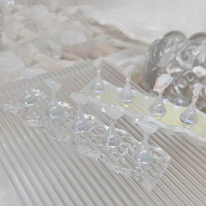 Y2K2 5ชิ้นค่ะ ออโรร่า สาวๆ ฐานฝึกเล็บ เครื่องมือทำเล็บ เครื่องมือแสดงเล็บปลอม ซาลอนซาลอน ที่ยึด ...